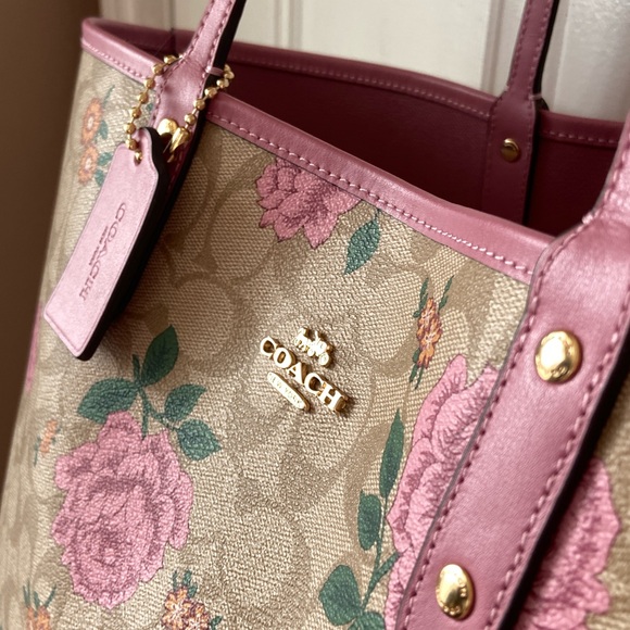 Coach | Bags | Coach Reversible City Tote In Signature Canvas With Prairie Rose Print | Poshmark